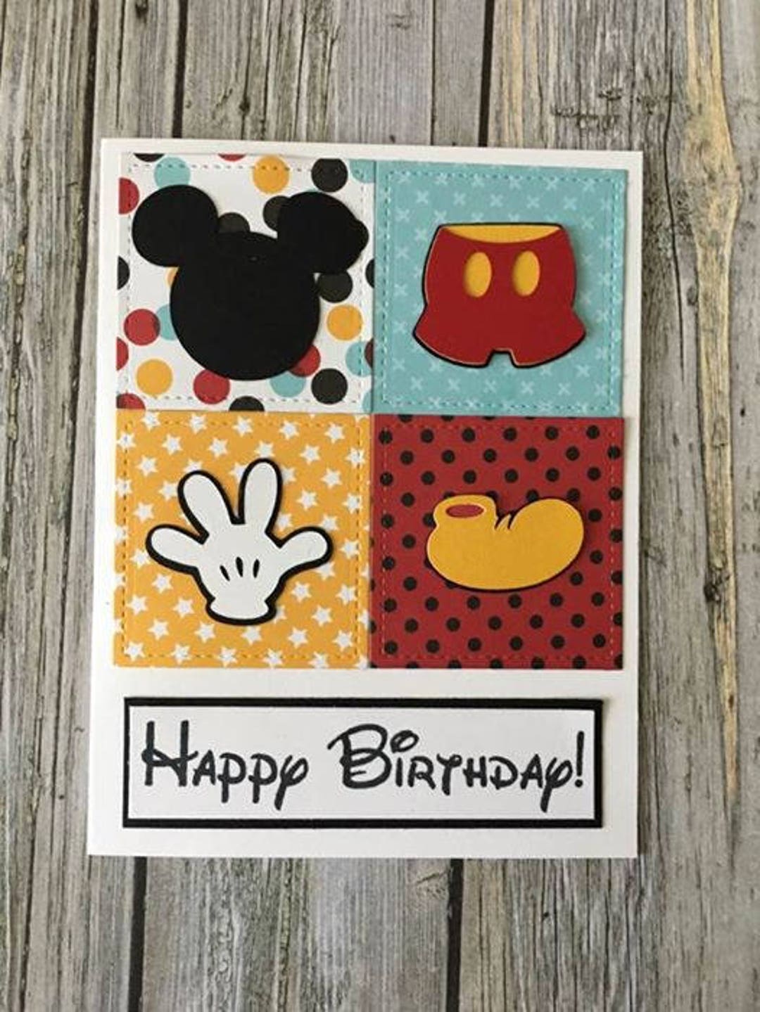 Mickey Mouse Card-handmade Mickey Mouse Card-mousekeeping Card-disney ...