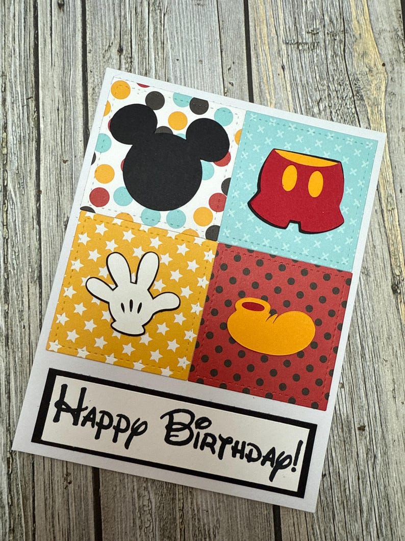 Mickey Mouse Card-handmade Mickey Mouse Card-mousekeeping Card-disney ...
