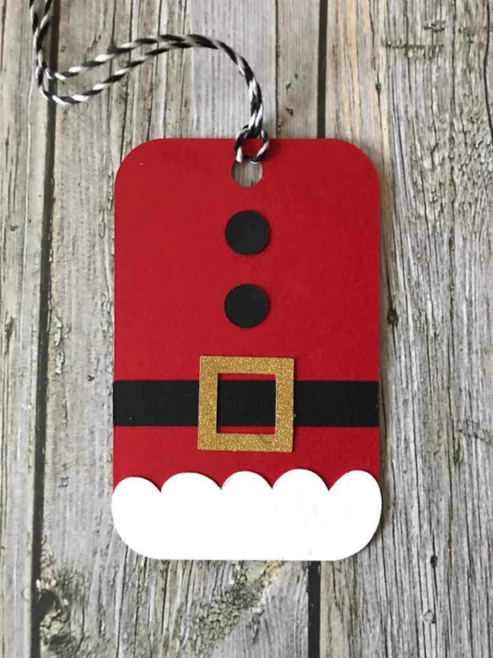Santa Claus Christmas Tags set of 5handmade Christmas Gift - Etsy
