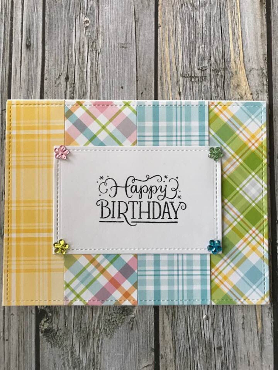 Handmade Happy Birthday Card-spring Birthday Card-handmade Feminine ...