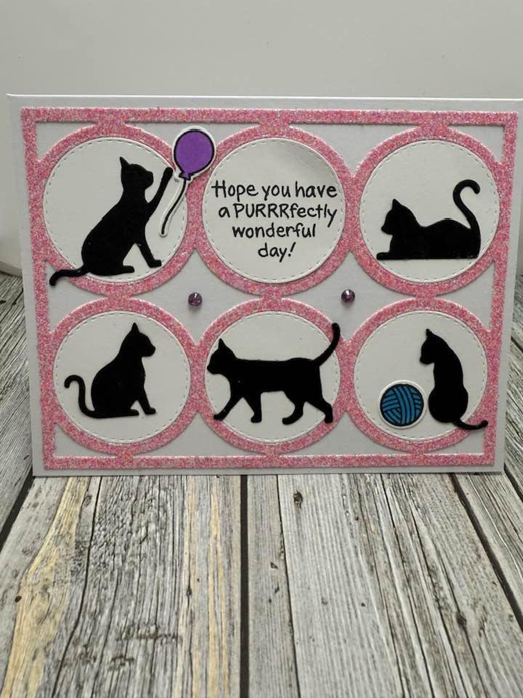 Handmade Cat Birthday Card-handmade All Occasion Cat Card-handmade Cat ...