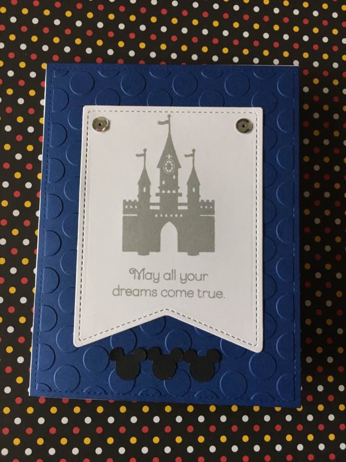 Disney Inspired Card-inspired Disney Castle Card-disney Inspired ...