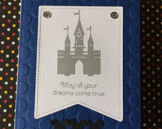 Disney Inspired Card-inspired Disney Castle Card-disney Inspired ...