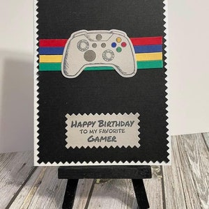 Handmade Gamer Birthday Card-handmade Game Controller Card-handmade ...