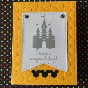 Disney Inspired Card-inspired Disney Castle Card-disney Inspired ...