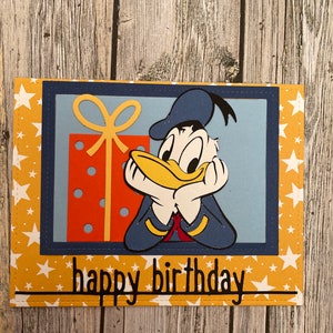 Disney Inspired Donald Duck Happy Birthday Card-handmade Donald Duck ...