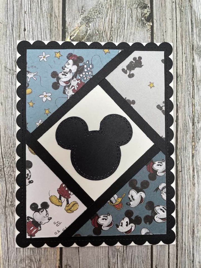 Handmade Disney Inspired Mickey Mouse Card-mickey Birthday Card-mickey ...