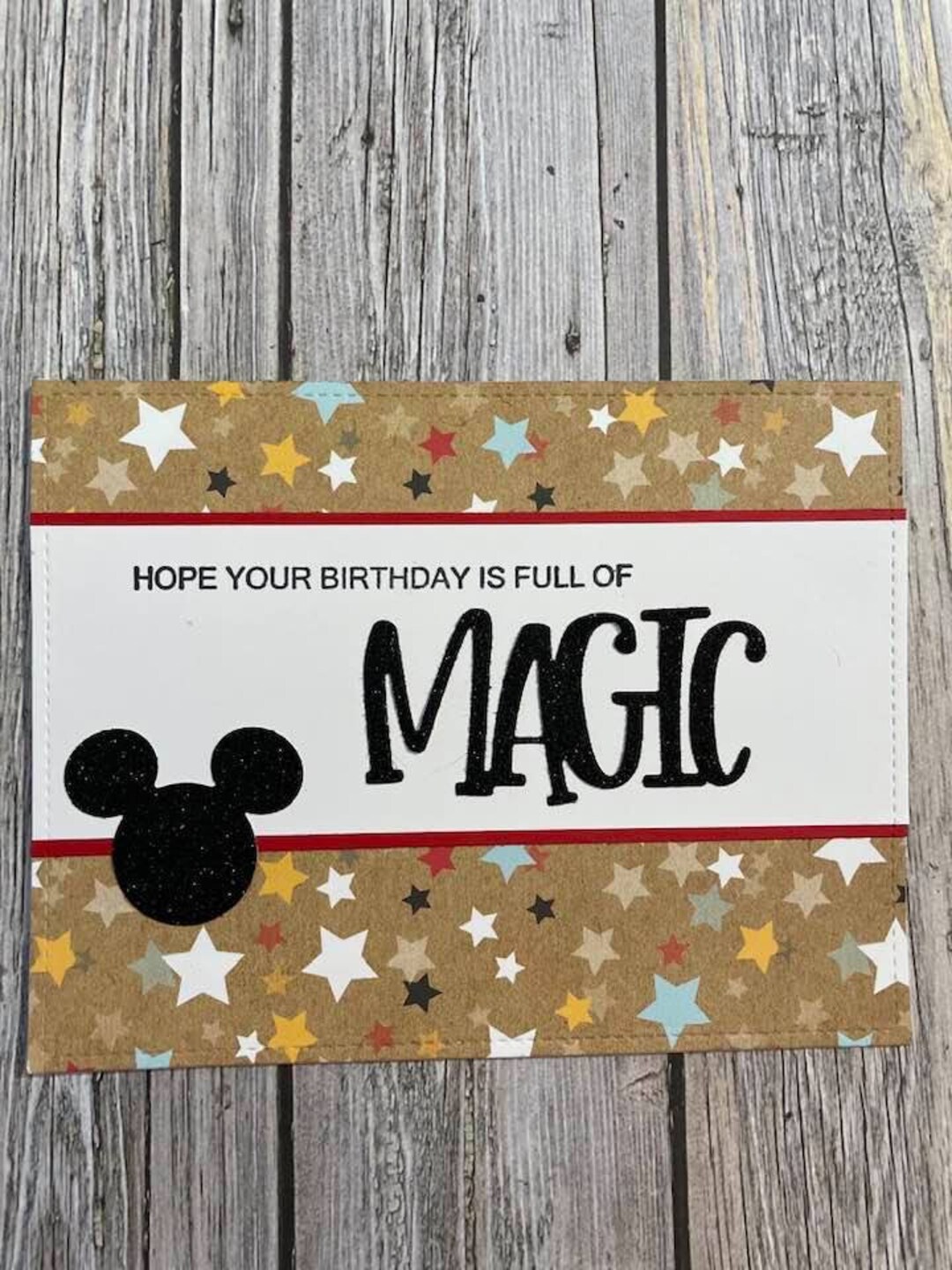 Handmade Disney Inspired Birthday Card-handmade Mickey Mouse Birthday ...
