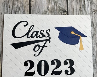 Gold Tassel Grad Caps Graduation Card Premium Textured, 100% Recycled ...