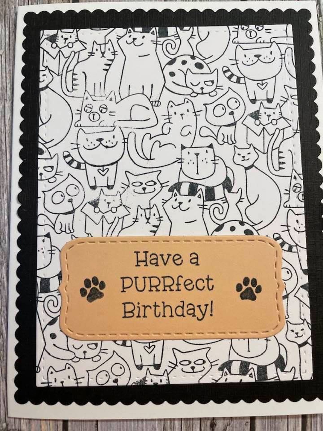 Handmade Cat Birthday Card-handmade All Occasion Cat Card-handmade You ...
