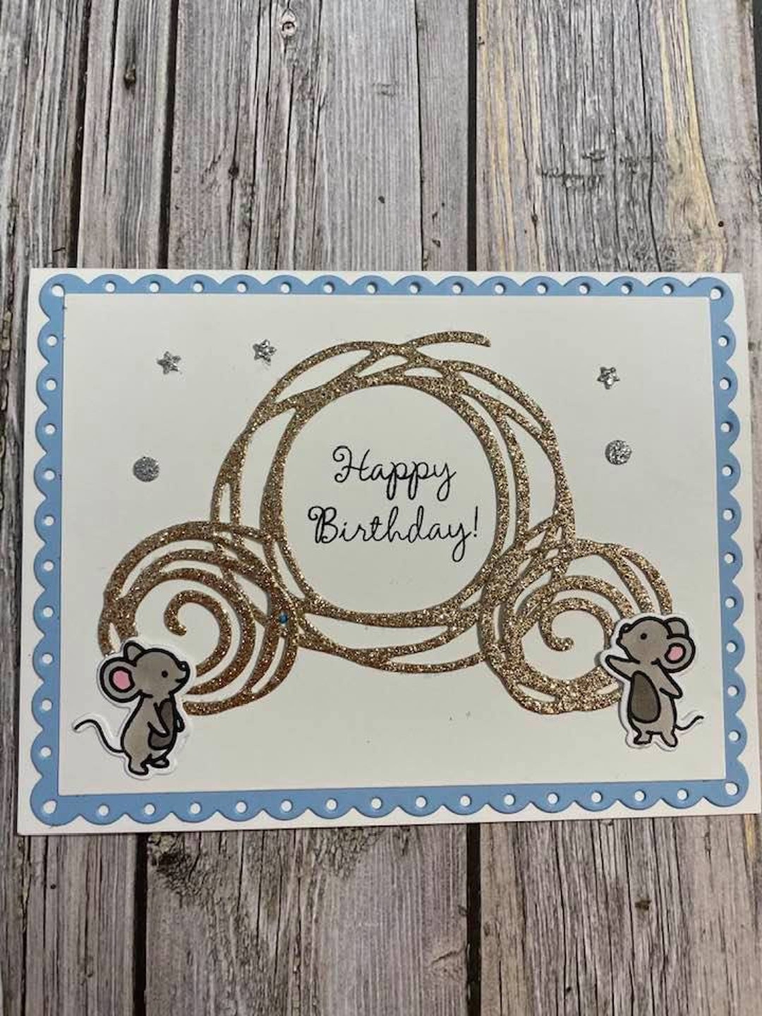 Handmade Disney Inspired Birthday Card-handmade Inspired Cinderella ...
