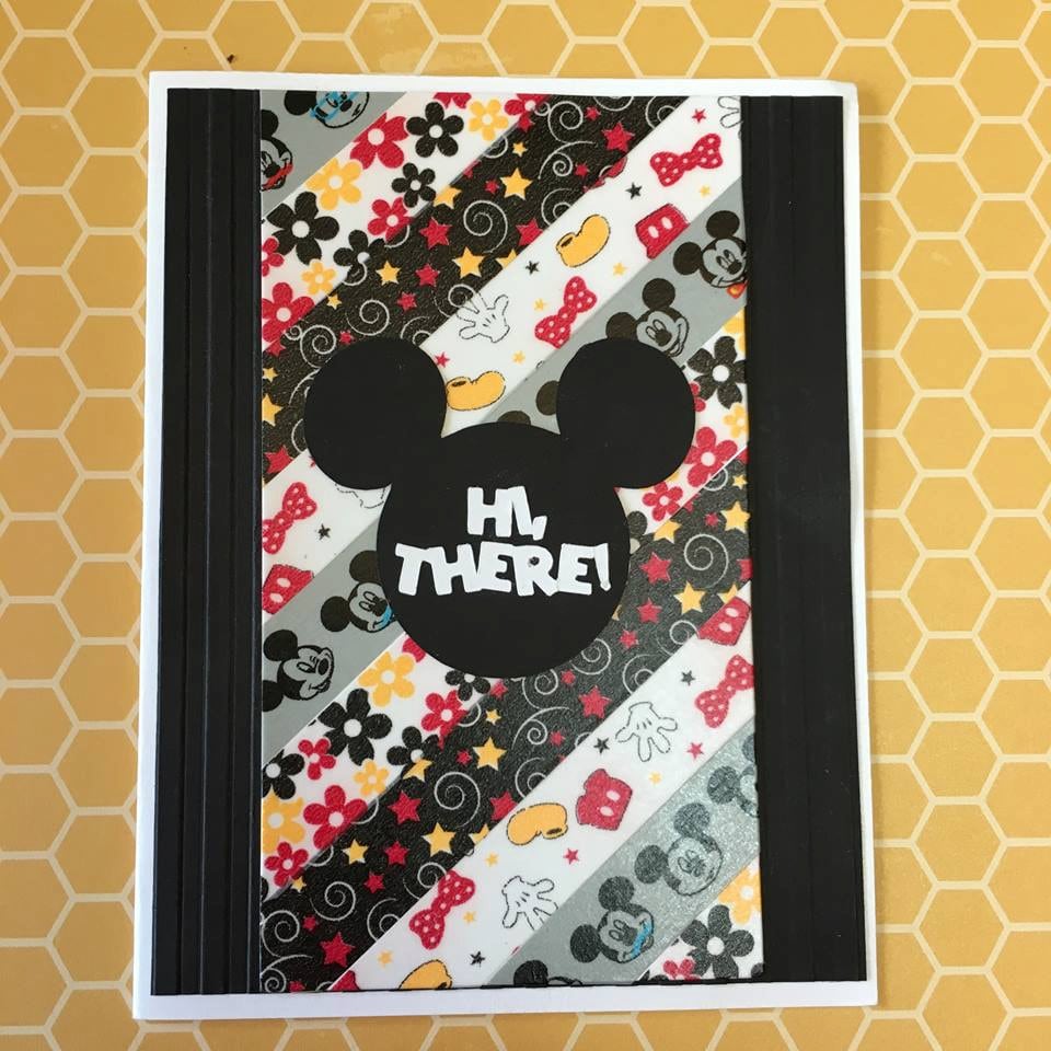 Mickey Mouse inspired hello card-Mickey Mouse inspired Hi | Etsy