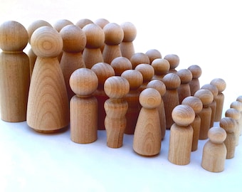 Wooden Peg People - Etsy