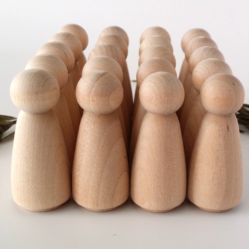 Wooden Peg Dolls - Etsy