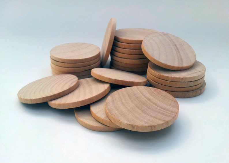Qty of 25 / 1.5 Wooden Circles Round Discs 1/8 - Etsy