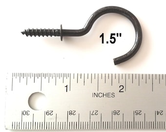 0.5 Inch / Pkg of 20 Small Key Hooks / 1/2 Screw Hooks / DIY Jewelry ...