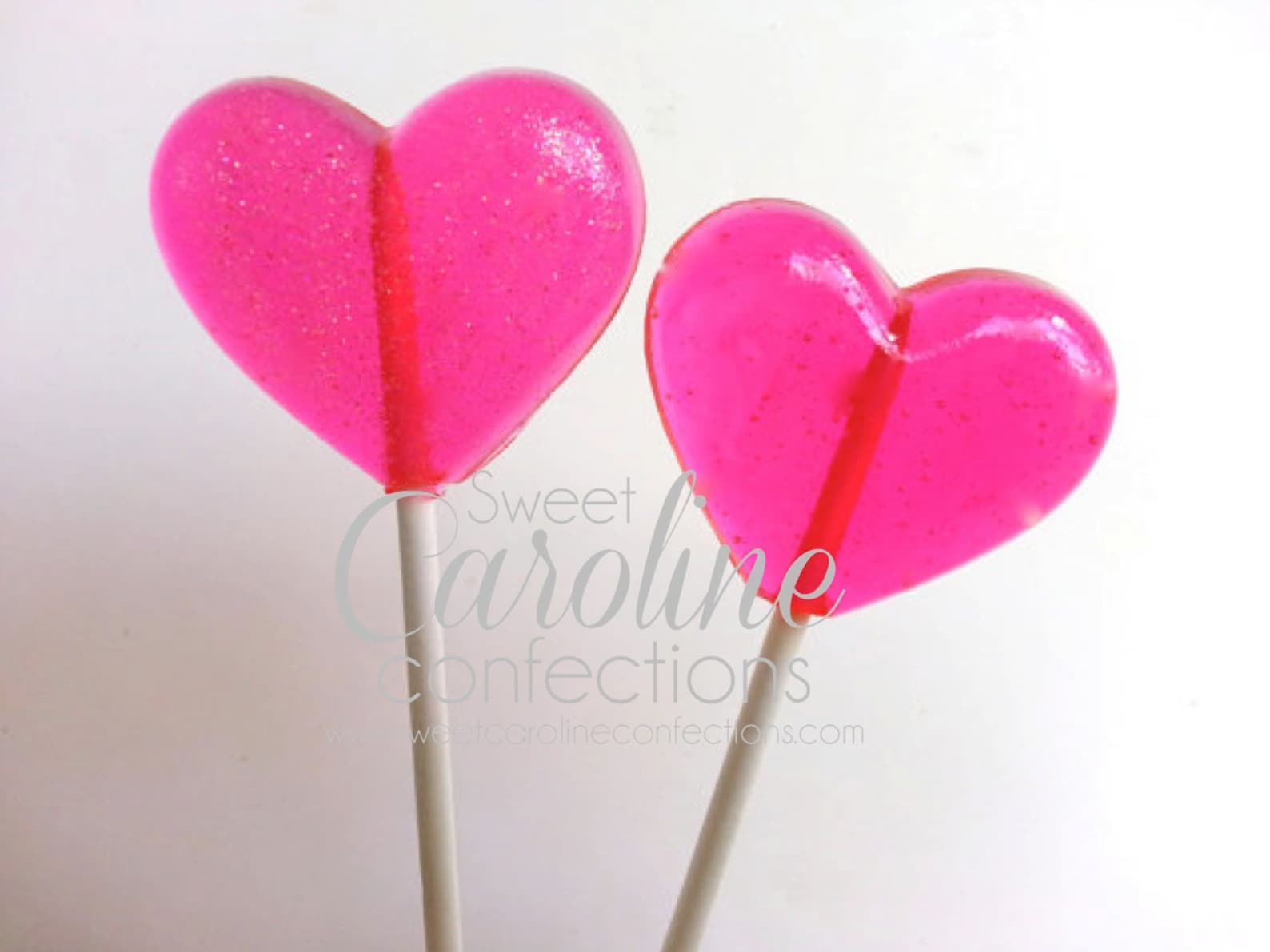Hot Pink Heart Lollipops Hot Pink Lollipops Pink Heart | Etsy