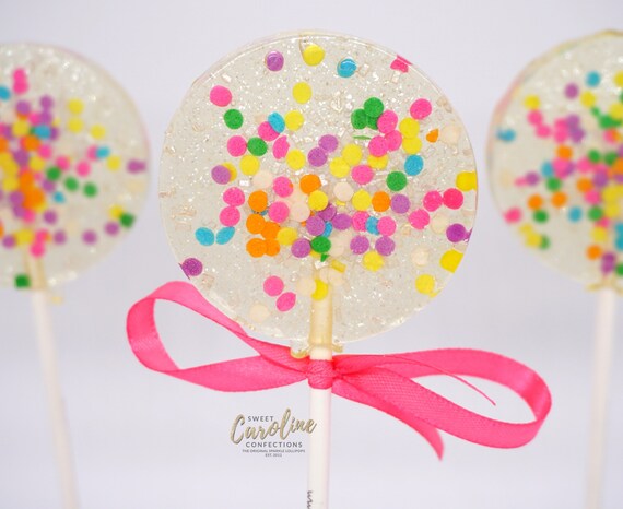 Birthday Sprinkle Lollipops Celebration Lollipops Hard Candy - Etsy