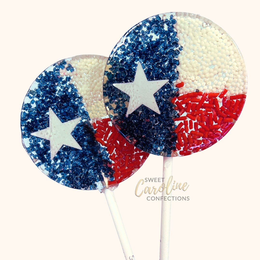 Texas Flag Lollipops, Texas Lollipops, Texas Wedding, Texan Bridal ...