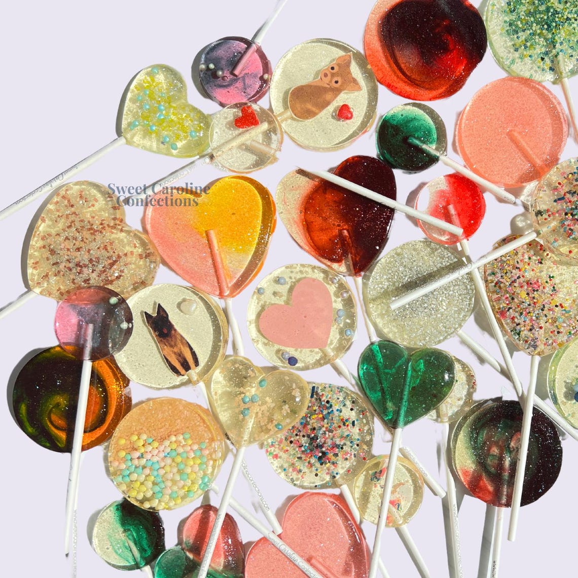 10 Sparkle Lollipop Variety10 Set, Sample Designs and Flavors, Sample ...