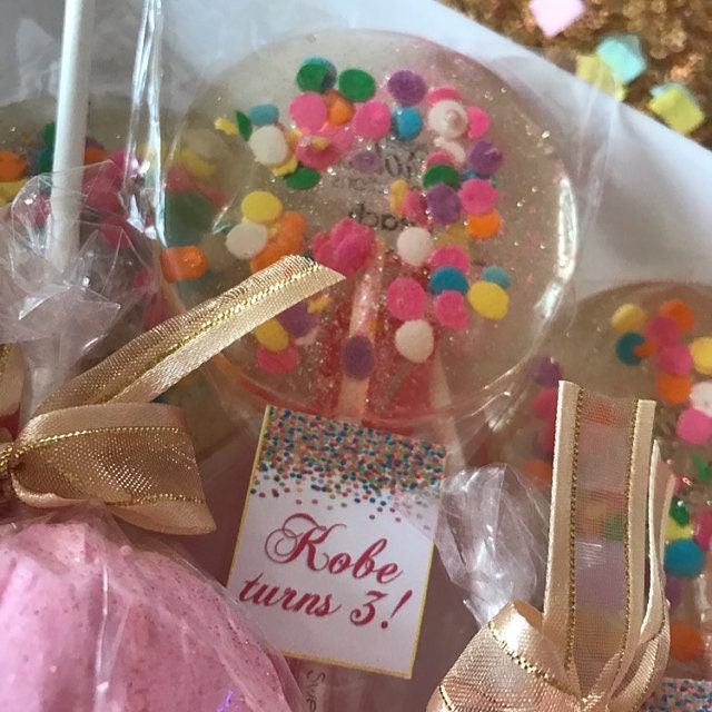 Birthday Sprinkle Lollipops Celebration Lollipops Hard Candy | Etsy