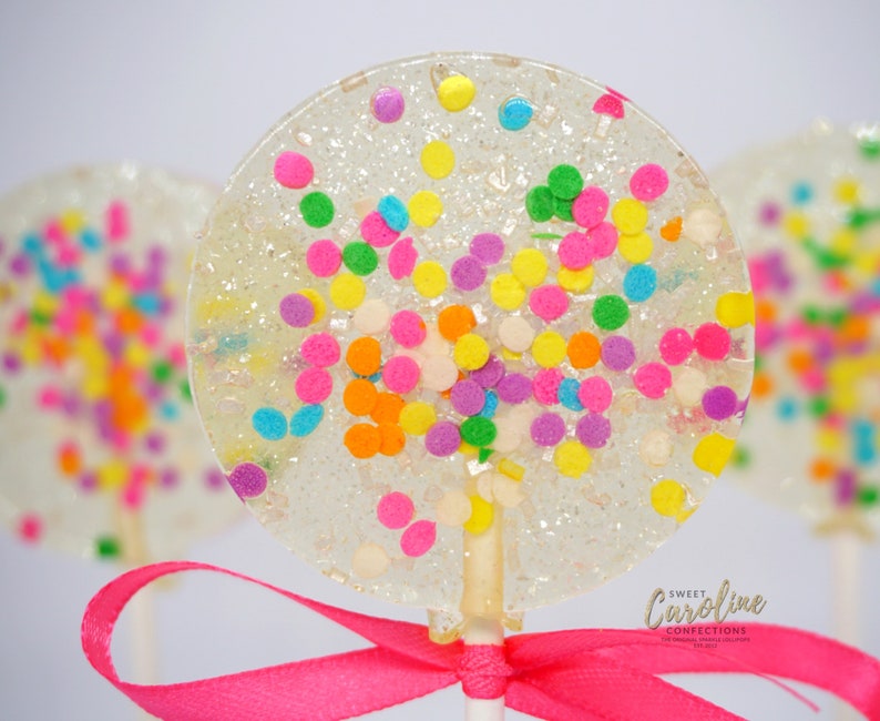 Birthday Sprinkle Lollipops Celebration Lollipops Hard Candy | Etsy