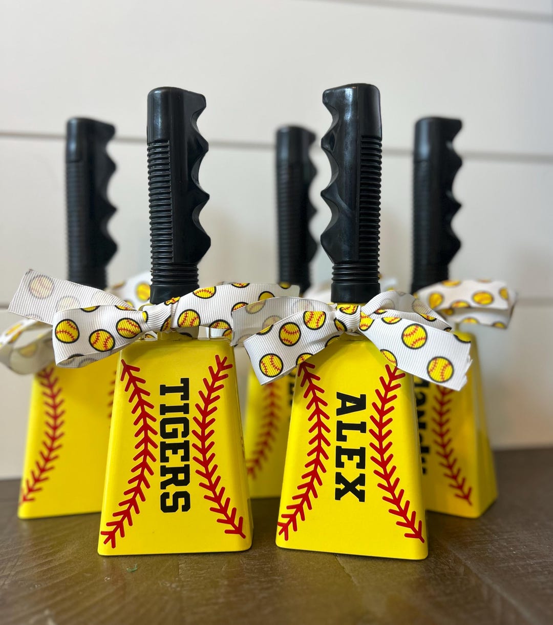 Sports Team Cow Bell - Game Day Victory Bells - Baseball Softball Sport ...