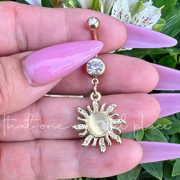 Sun Navel Piercing - Etsy
