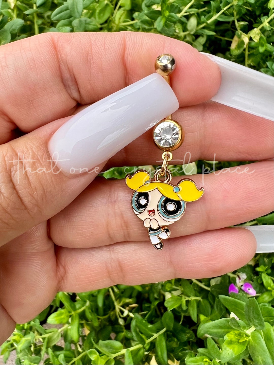 BIN #175 the POWERPUFF Girls Gold Inspired Cartoon BUBBLES Vintage ...