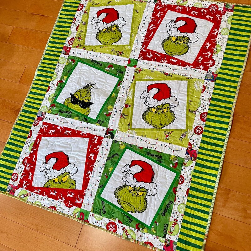 Grinch Quilt Kit - Etsy