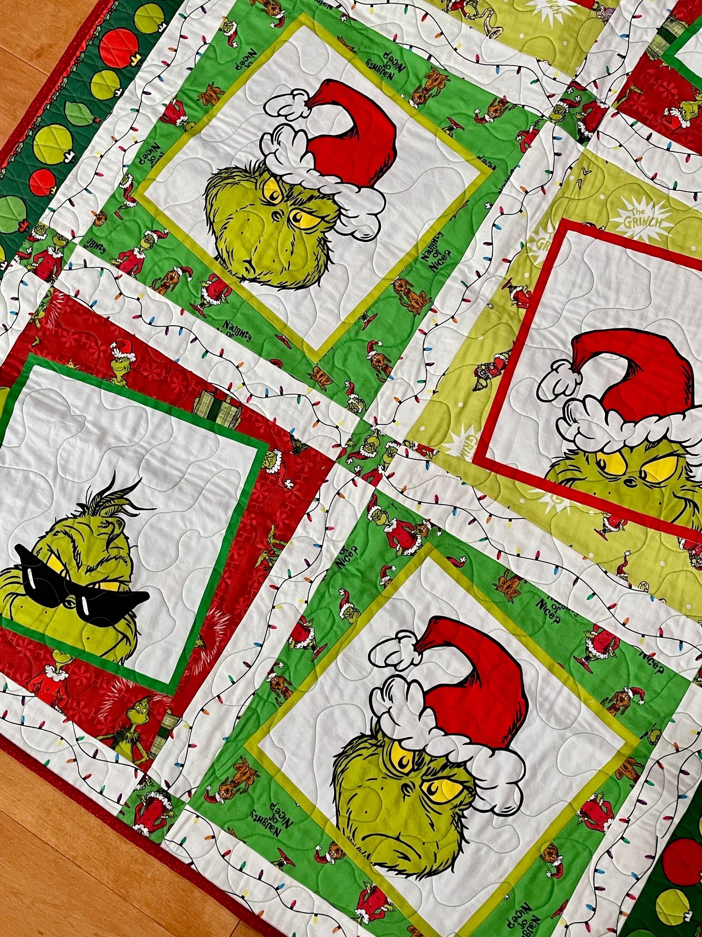 Six Faces of Grinch Christmas Seuss Quilt Grinch Wall - Etsy