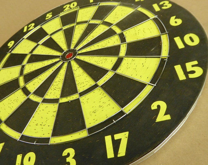 Sportcraft Dartboard - 2 Sided - 17 Inch - Dart Baseball Game - Yellow ...