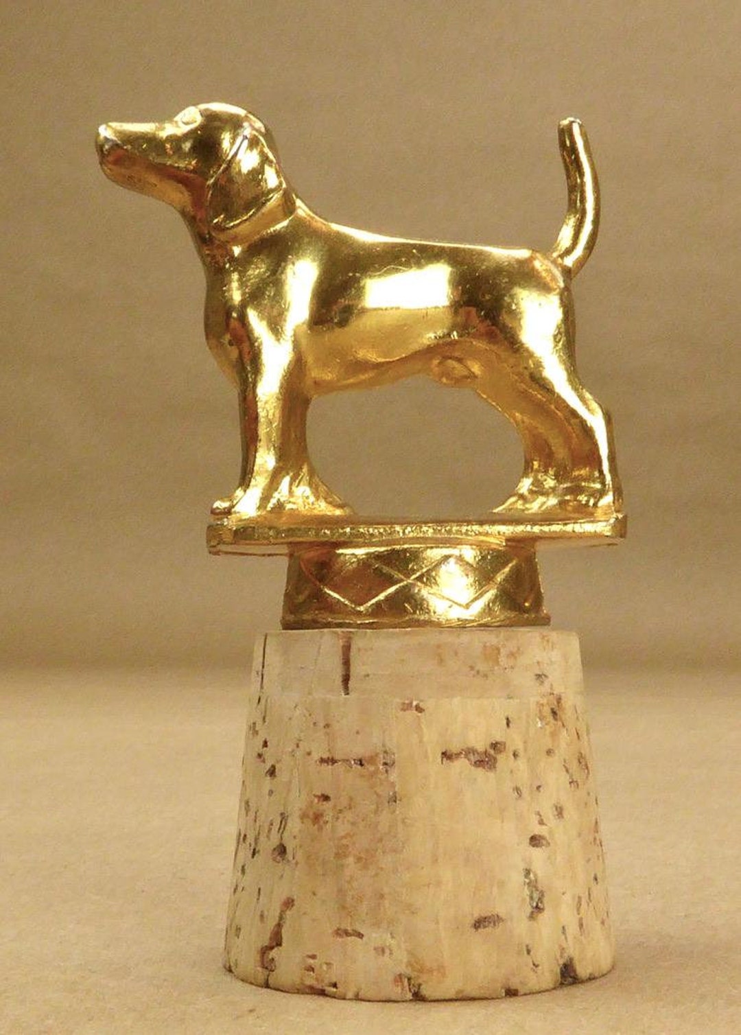 Vintage Dog Trophy Topper - Beagle - Heavy - Brass Dog - Gold Metal ...