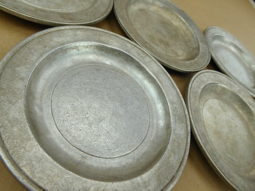 5 Vintage Pewter - Wilton Armatale 7 Inch Plates Bowls Gates House ...