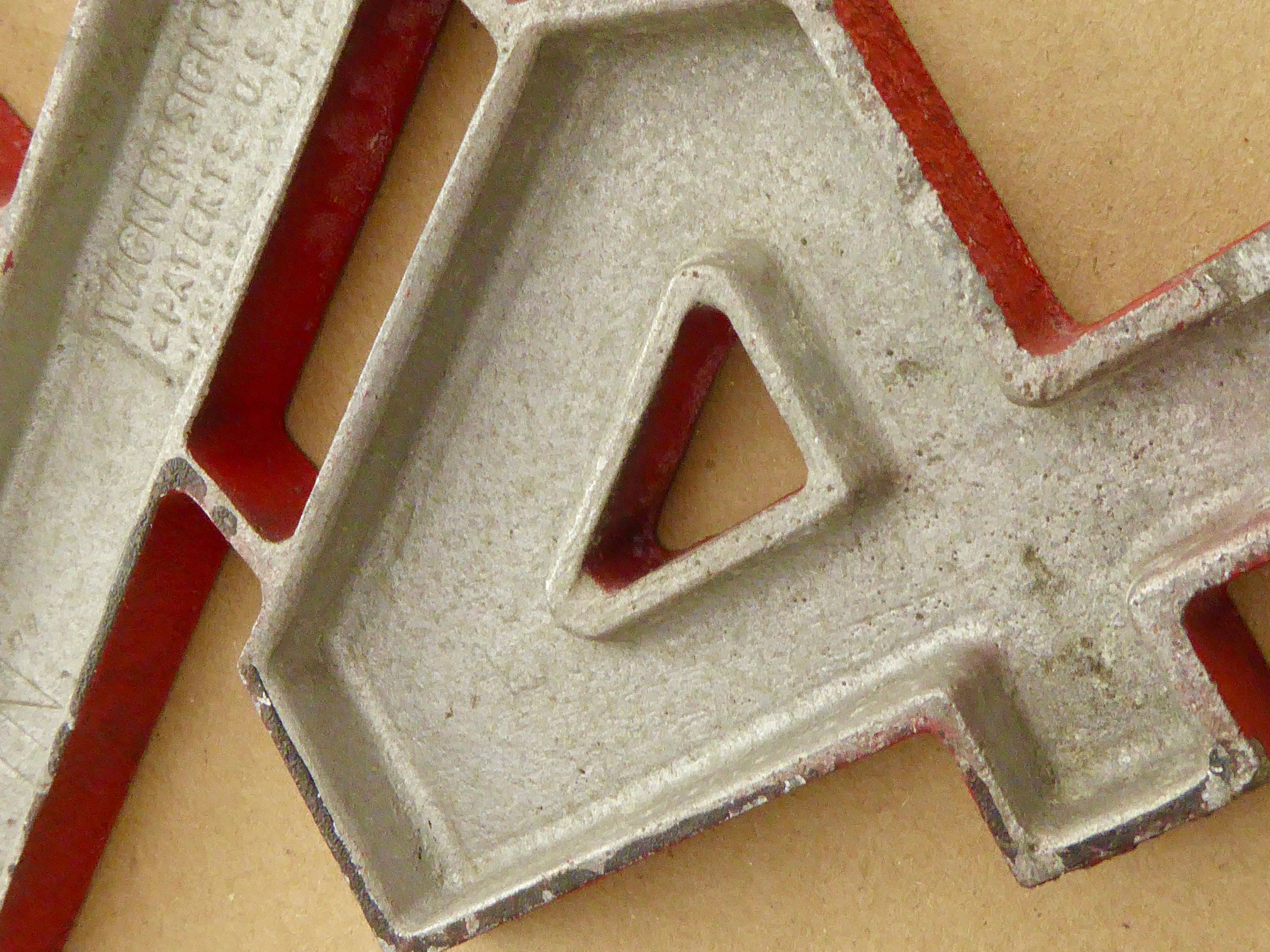 Rare Fraction Sign Wagner Sign Service Inc Cast Aluminum 1/4 Number ...