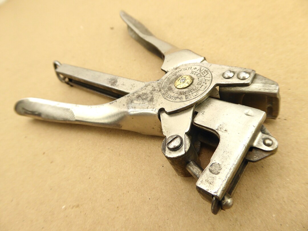 Vintage Neva Clog Stapling Pliers Model S-100 Heavy Duty Stapler Paper ...