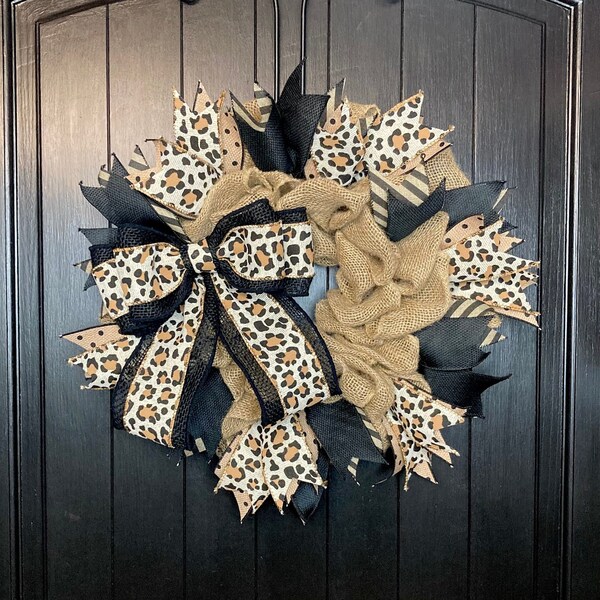 Leopard Print Wreath - Etsy