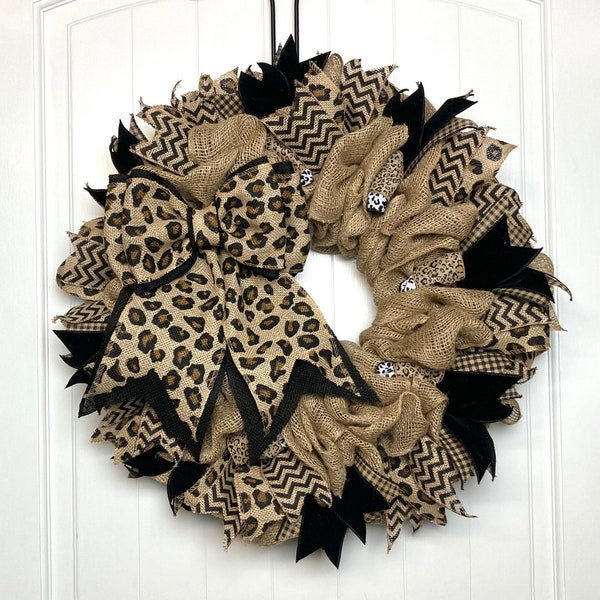 Leopard Print Wreath - Etsy