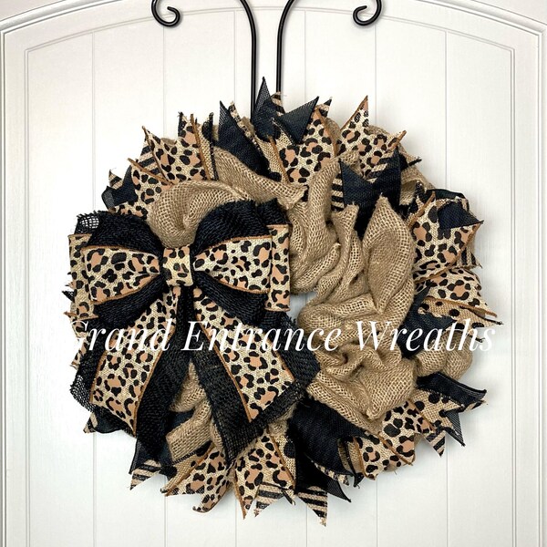 Leopard Print Wreath - Etsy