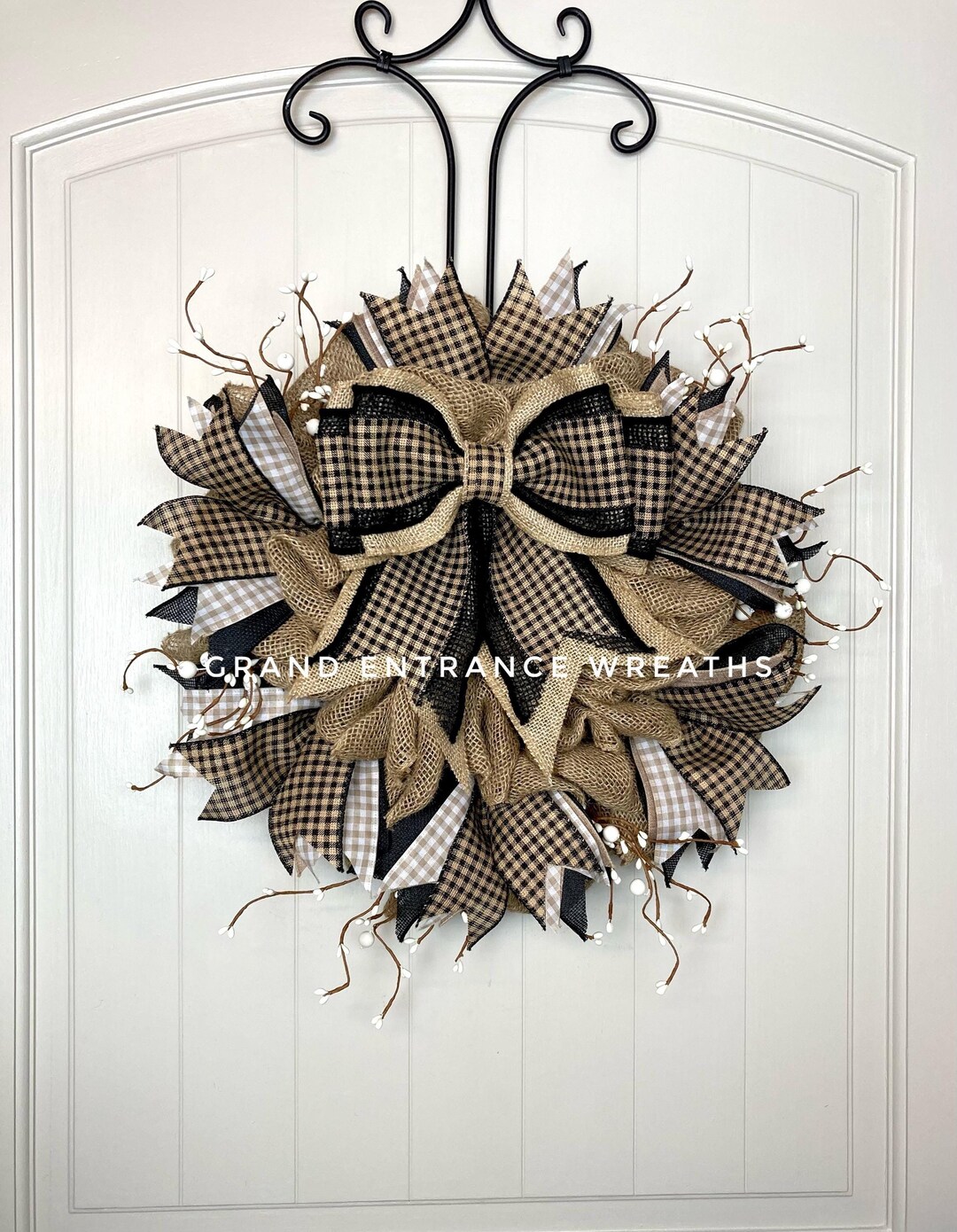 Primitive Wreaths, Rustic Burlap Wreaths, Burlap Wreaths, Primitive ...