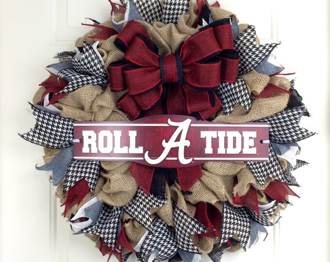 Alabama Wreath University of Alabama Wreath Crimson Tide Wreath Burlap ...