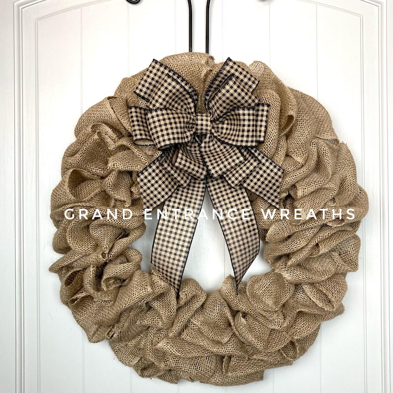 Burlap Wreath - Etsy