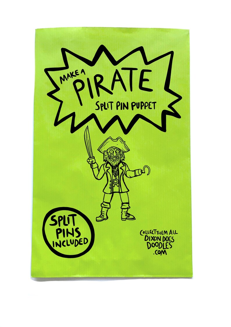 Pirate Split Pin Puppet Craft Pack Activity FREE UK - Etsy
