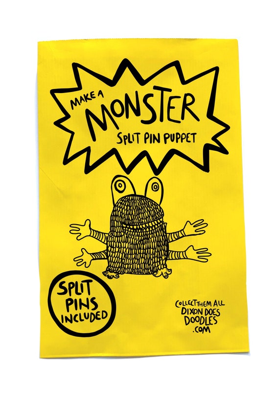 Monster Split Pin Puppet Easter FREE UK POSTAGE Craft | Etsy