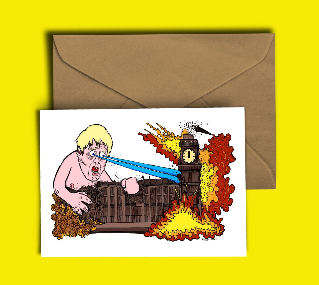 Boris Vs Parliament - Tip-top - Birthday Card - Greeting Card - Blank ...
