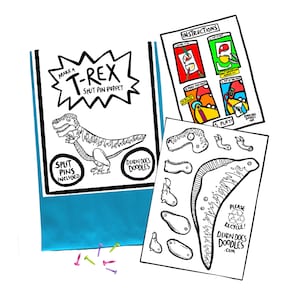 T-rex - Split Pin Puppet - Dinosaur - FREE UK POSTAGE - Nature Pack ...