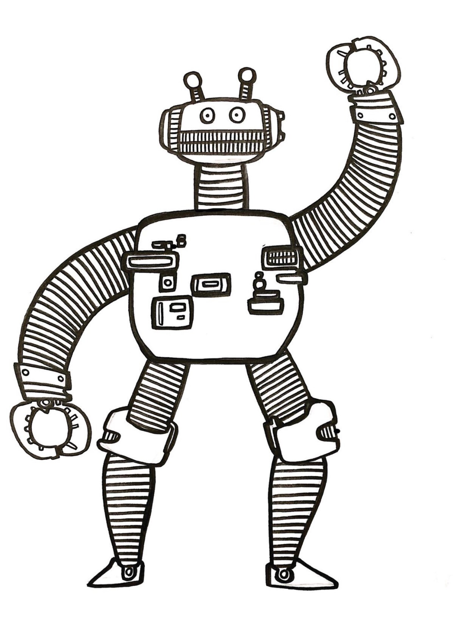Robot - Split Pin Puppet - Easter Craft Pack - Robot - Activity - FREE ...