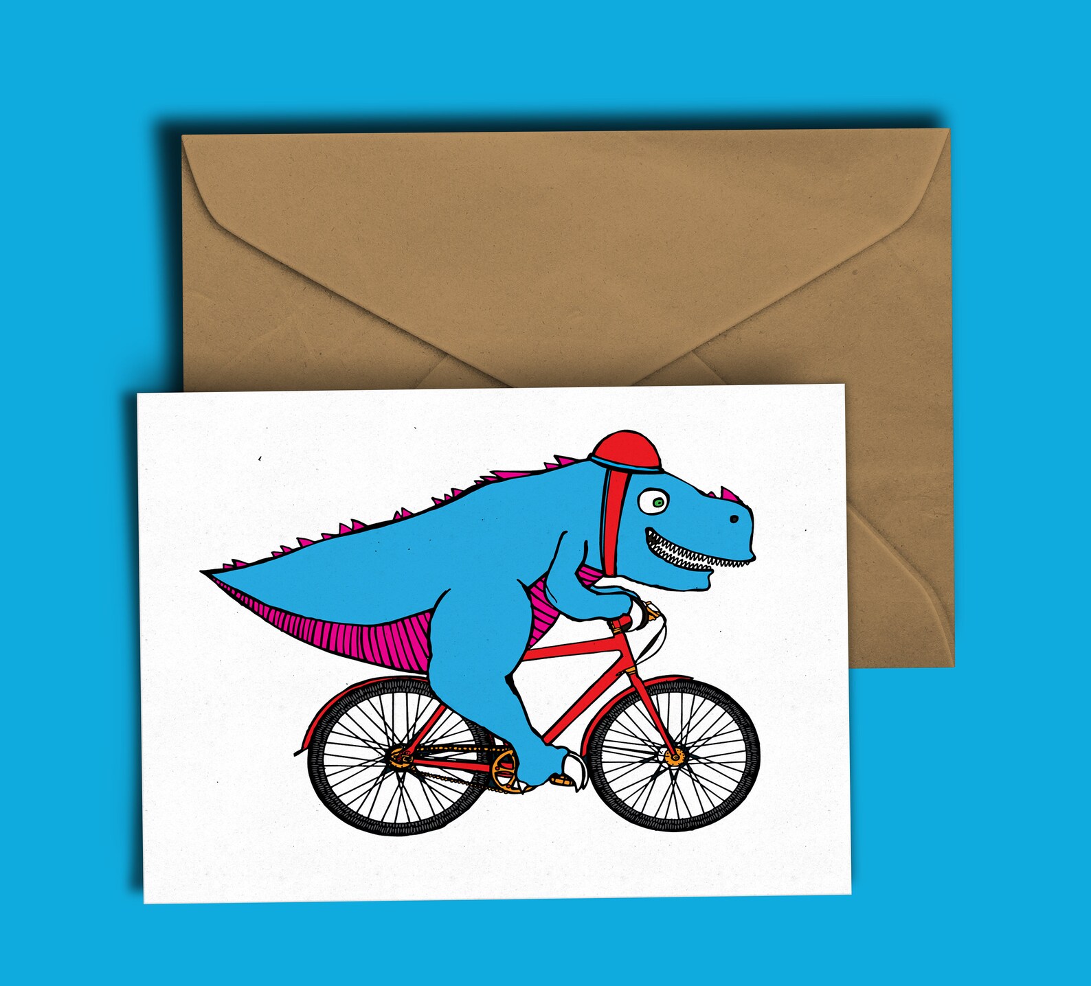 Tyrannosaurus Rex T Rex Riding A Bike Dinosaur Bike Ride - Etsy