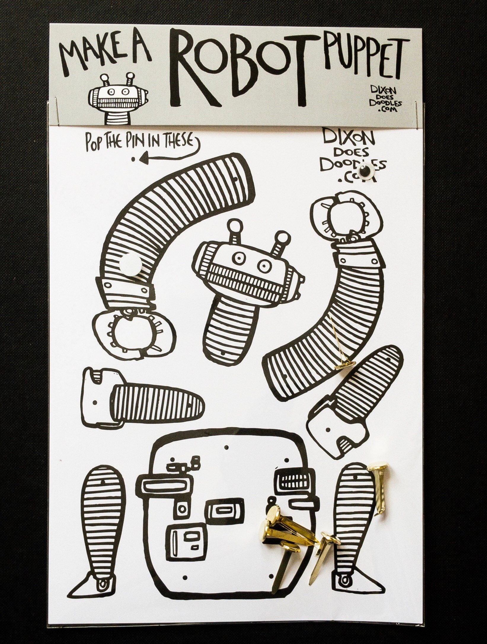 Robot Split Pin Puppet Easter Craft Pack Robot | Etsy