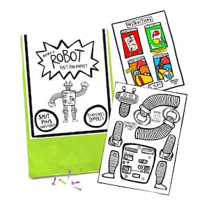 Robot - Split Pin Puppet - Easter Craft Pack - Robot - Activity - FREE ...